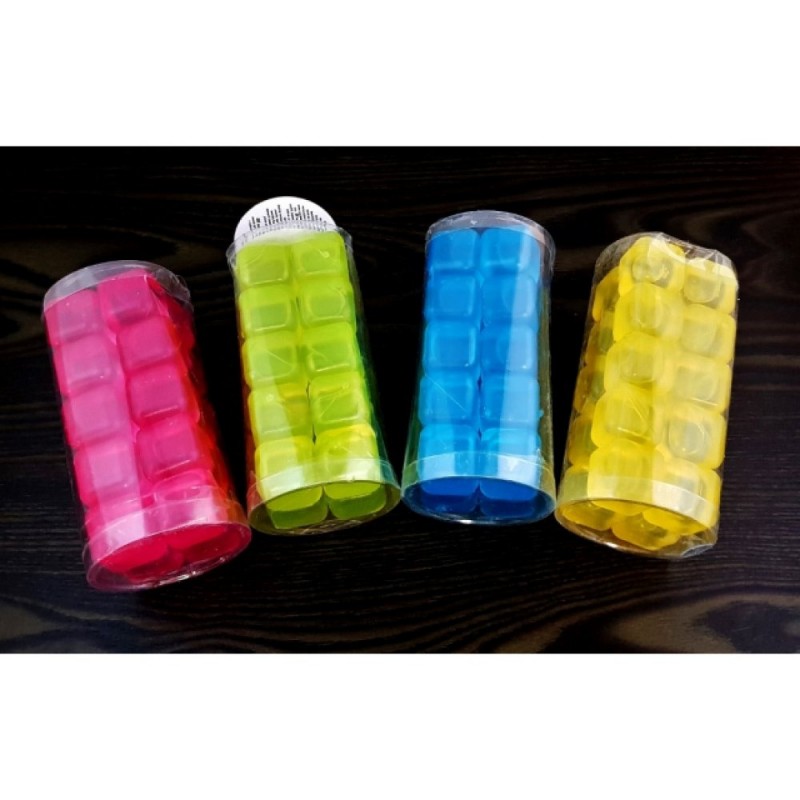 10 Glaçons en Plastique Réutilisables Cubes Pré-remplis 2,5 x 2,5 cm ...