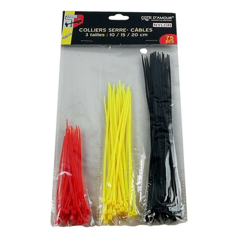 Lot 750 X Colliers Serre Câble Attache Corde Boucle en Nylon Fil 10 15 ...
