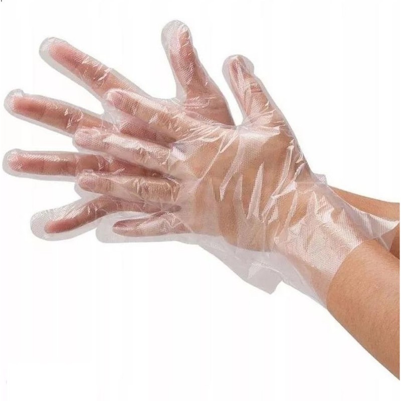 50 Gants Jetables en Plastique Transparent Taille L Hygiène Essence ...