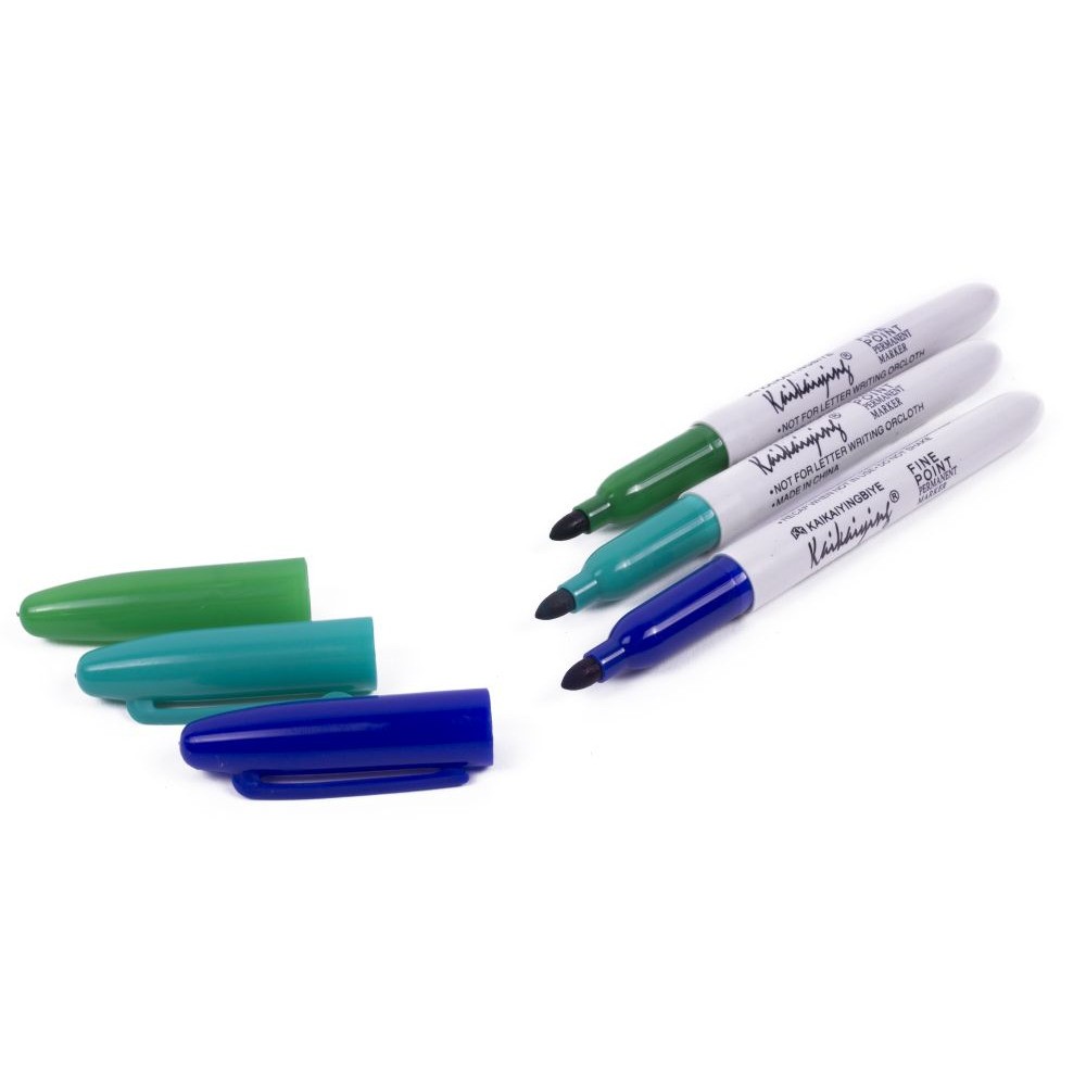 12 Feutres Indélébiles Marqueur Permanent Pointe Fine 12 Couleurs CD ...